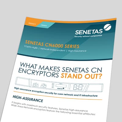 CN6000 Versatile 1Gbps-10Gbps Encryption - Senetas